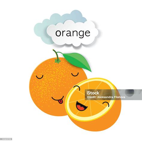 귀여운 오렌지 두 개와 종이 를 자른 구름 포스터 엽서 포장을 위한 템플릿 건강한 식생활에 대한 스톡 벡터 아트 및 기타 이미지 건강한 식생활 공예 공장 산업 건물