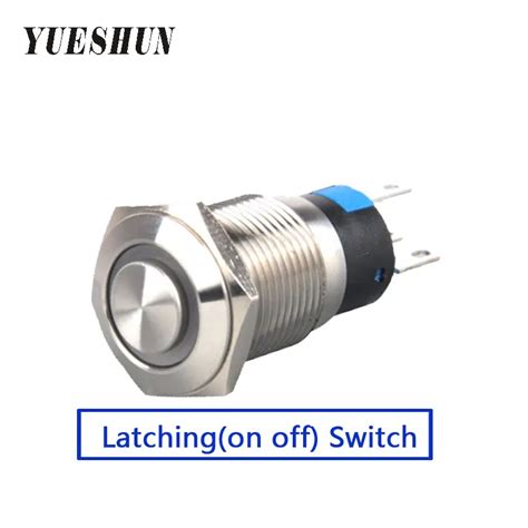 YUESHUN Pcs Mm Switch High Round Shape Electrical Equipment LED Light Push Button Switch