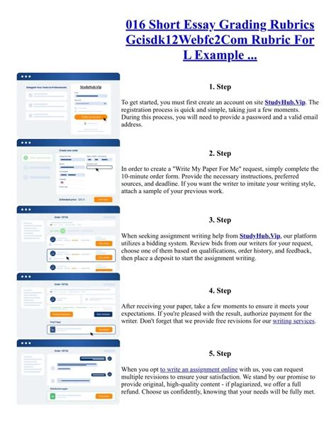 Ppt 016 Short Essay Grading Rubrics Gcisdk12webfc2com Rubric For L