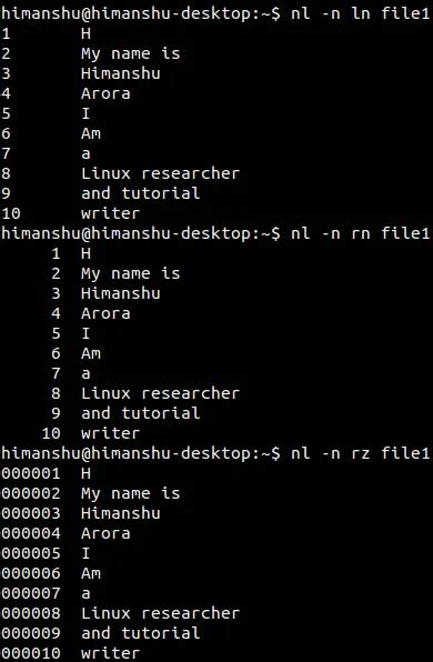 Linux Nl Command Tutorial For Beginners 7 Examples