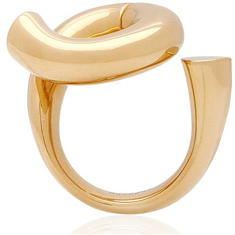 Rodi Large Cassandra Ring In 18k Three Gold With A Diamond Loop