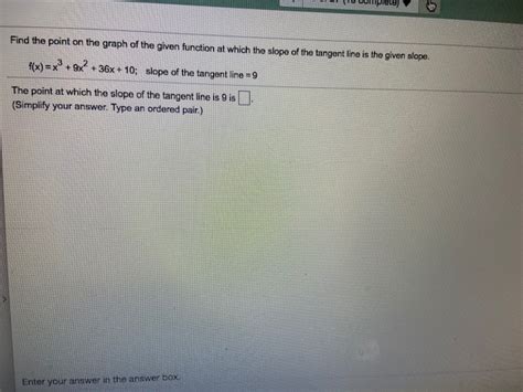 solved piete find the point on the graph of the given