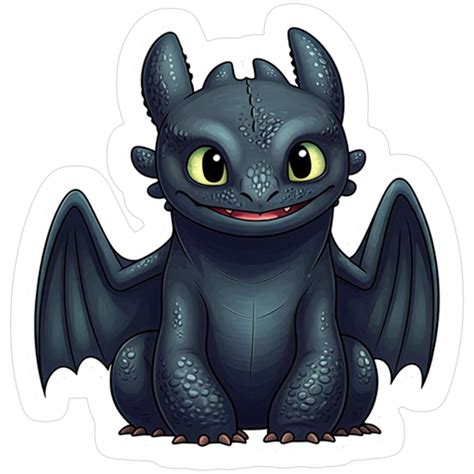Cute Toothless Dragon Sticker How Train Your Dragon Cute Toothless