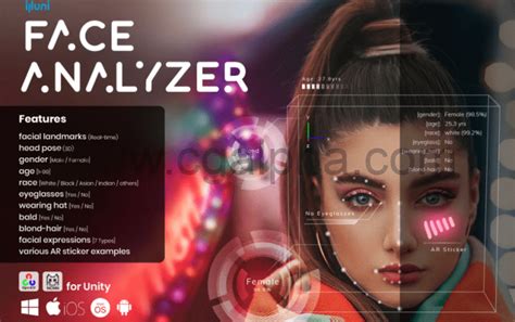 unity插件 面部跟踪解析插件 face analyzer cgais