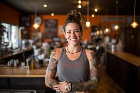 premium ai image coffee maven female business owner generative ai