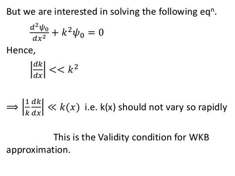 the wkb approximation