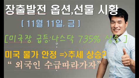 11월11일 금 미국장 급등 나스닥 735급등 소비자 물가지수 안정 Youtube