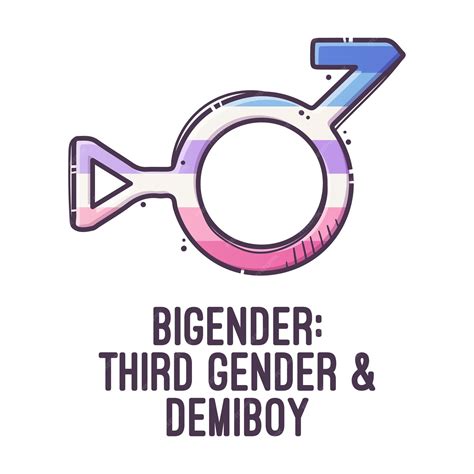 Premium Vector Gender Symbol Bigender Signs Of Sexual Orientation Vector