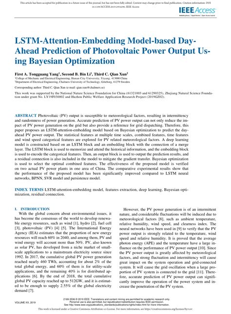 Pdf Lstm Attention Embedding Model Based Day Ahead Prediction Of Photovoltaic Power Output
