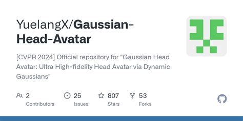 Github Yuelangxgaussian Head Avatar Cvpr 2024 Official Repository