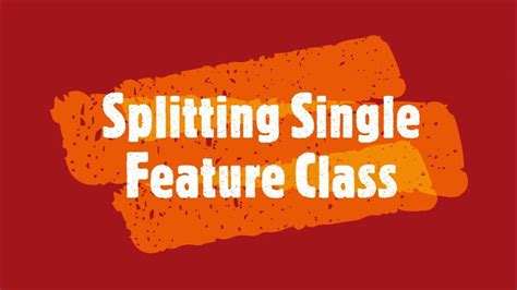 How To Split Single Feature Class In Arcmap Youtube