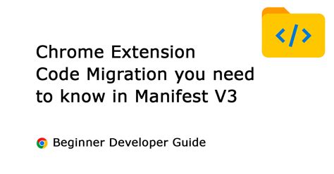 important note when migrating to manifest v3 to know