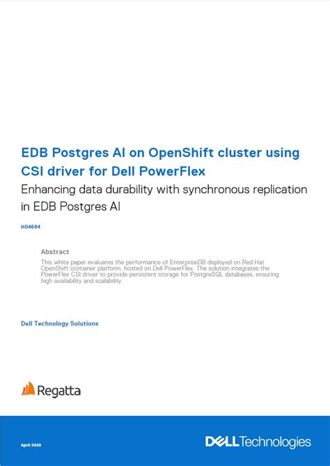 Edb Postgres Ai On Openshift Cluster Using Csi Driver For Dell