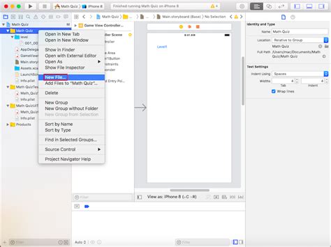 강의 07 뷰 컨트롤러에 매치되는 Swift 파일 추가 게임 앱 만들기 수학 퀴즈 게임 앱 만들기 아이폰 오브젝티브 C
