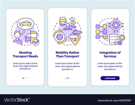 Maas Concept Components Onboarding Mobile App Vector Image