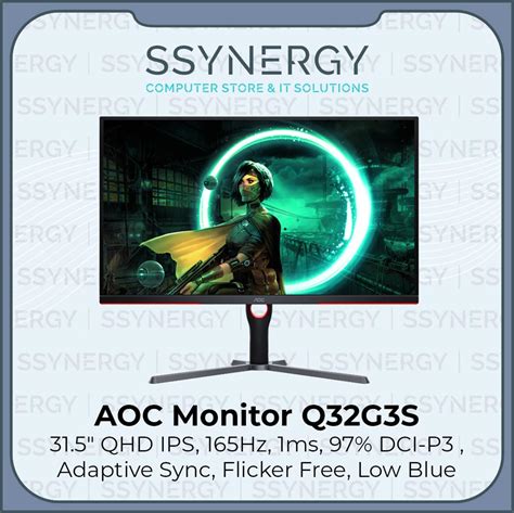 Monitor AOC Q32G3S LED 32 Inch IPS 165Hz 1ms QHD HDR 10 Gaming Lazada Indonesia