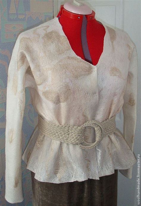 Купить Жакет из шерсти Топленое молоко бежевый жакет жакет из шерсти жакет валяный