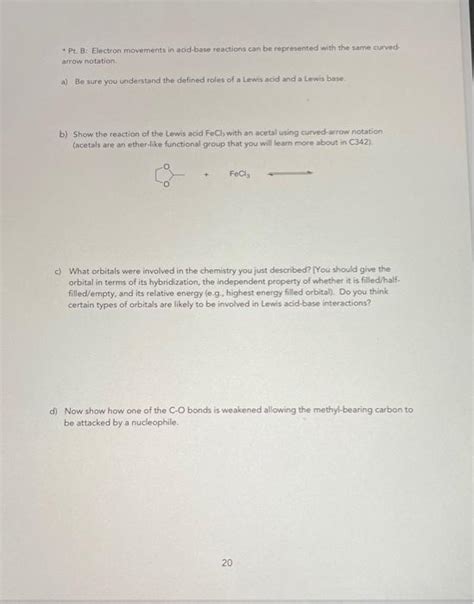 Solved Pt A Using Curved Arrow Notation To Show The Chegg