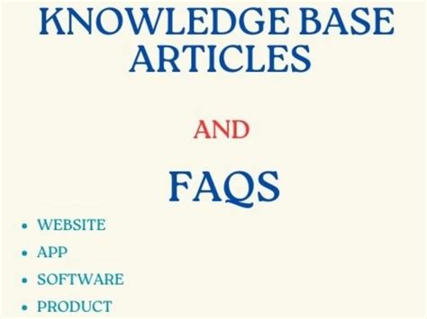 Expert Faqs And Knowledge Base Articles Upwork