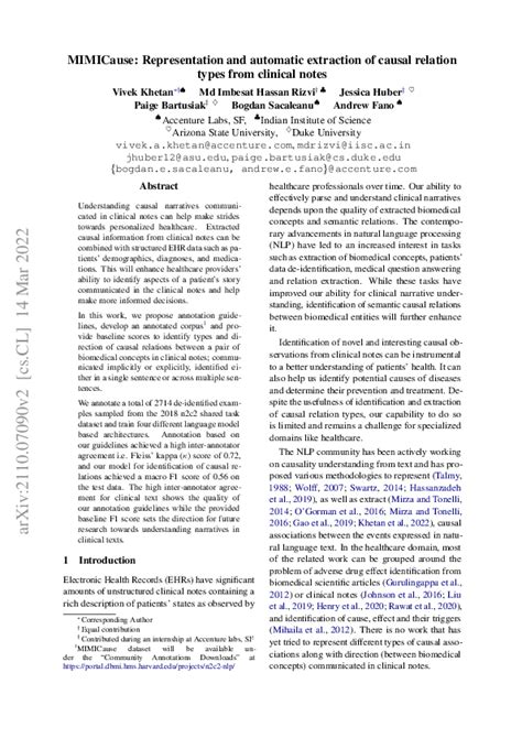 Pdf Mimicause Defining Identifying And Predicting Types Of Causal Relationships Between