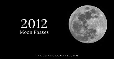 Moon Phases 2012 Lunar Calendar The Lunaologist