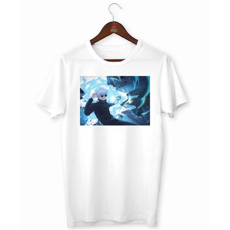 Футболка белая с принтом "Jujutsu Kaisen Магическая битва Satoru Gojo ...