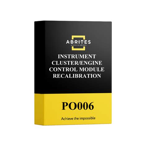 Abrites Po006 Instrument Cluster Engine Control Module Recalibration