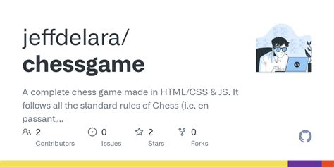 Github Jeffdelarachessgame A Complete Chess Game Made In Htmlcss