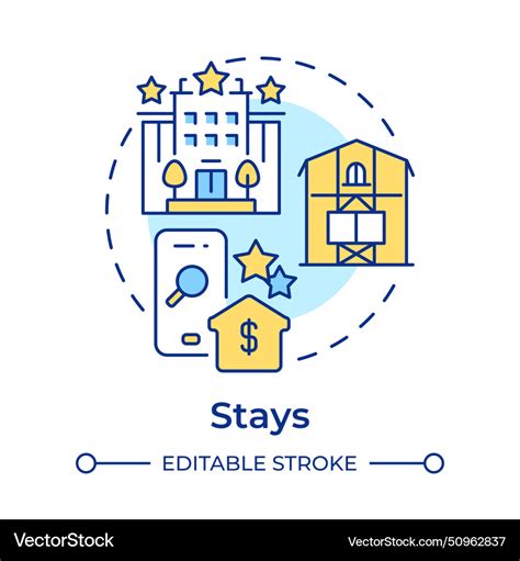 Stays Multi Color Concept Icon Royalty Free Vector Image
