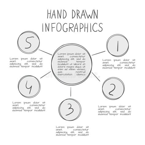 Hand Drawn Infographic Blocks Text And Numbers Stock Vector Illustration Of Vector Element