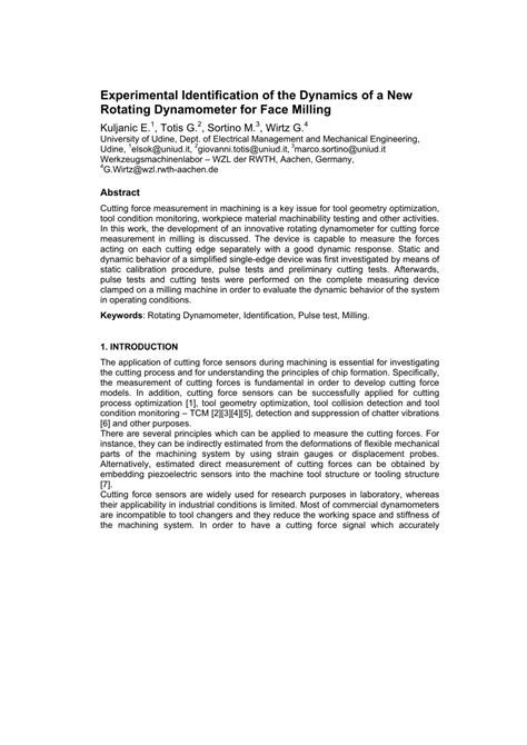 Pdf Experimental Identification Of The Dynamics Of A New Rotating