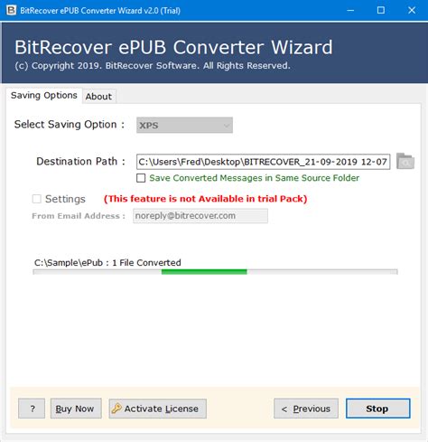 Convert EPUB To XPS Files By EPUB EBooks To XPS OXPS Converter