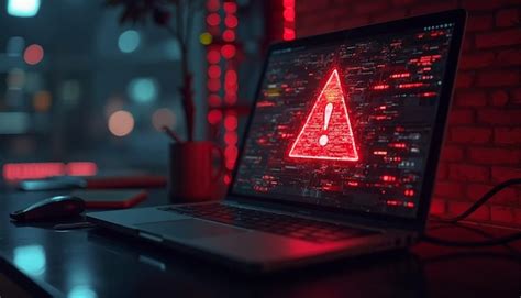 System Hacked Warning Alert Due To Hacker Attack Premium Ai Generated Image