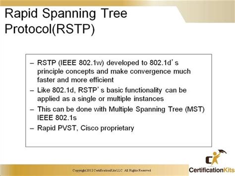 Cisco CCNP SWITCH Advanced Spanning Tree