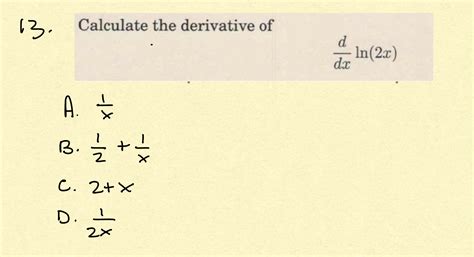 Solved Calculate The Derivative