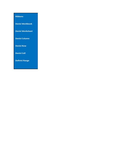 Training Microsoft Excel Basic Pdf