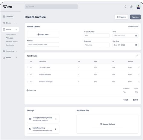 Create Invoice Web App Ui Design Invoice Design Invoice Design Template
