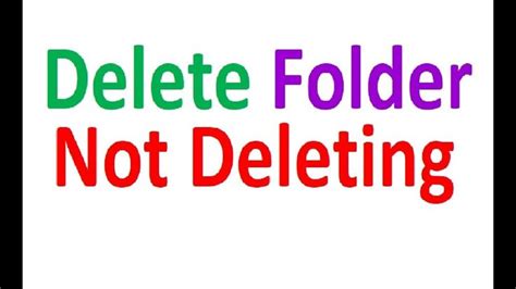 How To Delete Folder Not Deleting Delete Folder Folders Videos