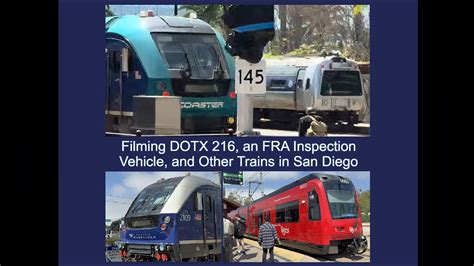 Filming Dotx 216 An Fra Inspection Vehicle And Other Trains In San