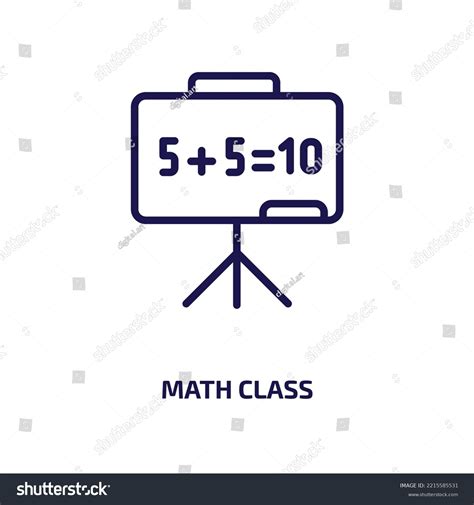 Math Class Icon Education Collection Thin Stock Vector Royalty Free