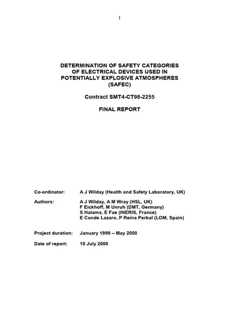 Safec Report N Smt4 Ct98 2255 2000 Pdf Safety Systems Engineering