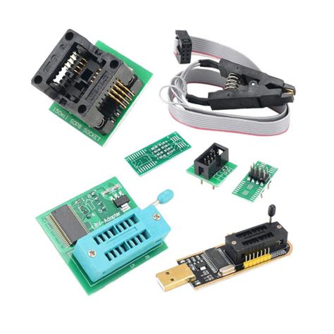 Ch341a Bios Usb Programmer Sop8 Dip8 18v Conversion Socket 8 Pin Test Clip Set For Iphone Or