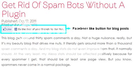 Add Facebook Like Button To Your Posts Without A Plugin ⋆ La Bulakenya ⋆