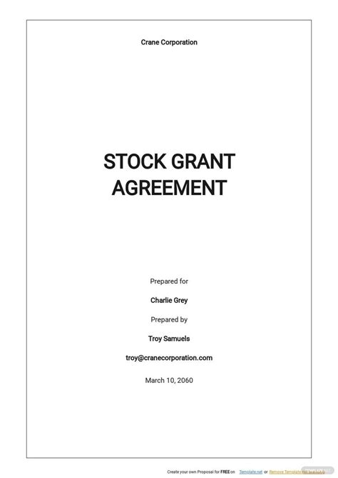 Grant Contract Template