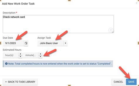 Task Library Managing Tasks In Your Account And Work Orders Espace Support Center