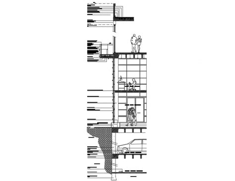 G 9 Commercial Building Elevation And Typical Section Details Are Given In This Autocad Dwg