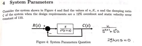 solved 4 system parameters consider the system shown in