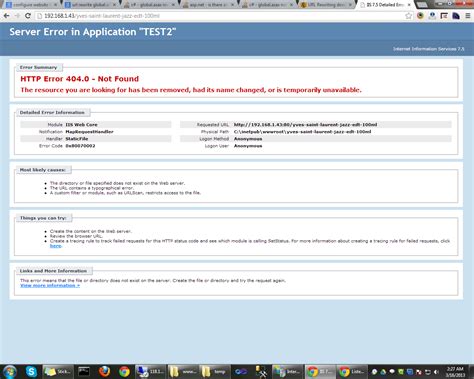 Asp Net Set Up Website In Iis 7 5 On Lan For Access In Intranet