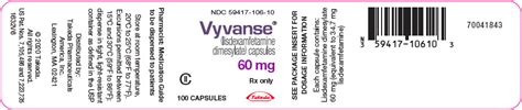 Vyvanse Package Insert Prescribing Information