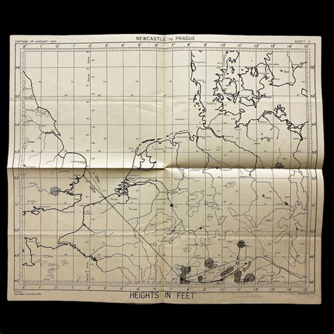 Royal Air Force February 20th 1945 Bombing Raid Mission Map On